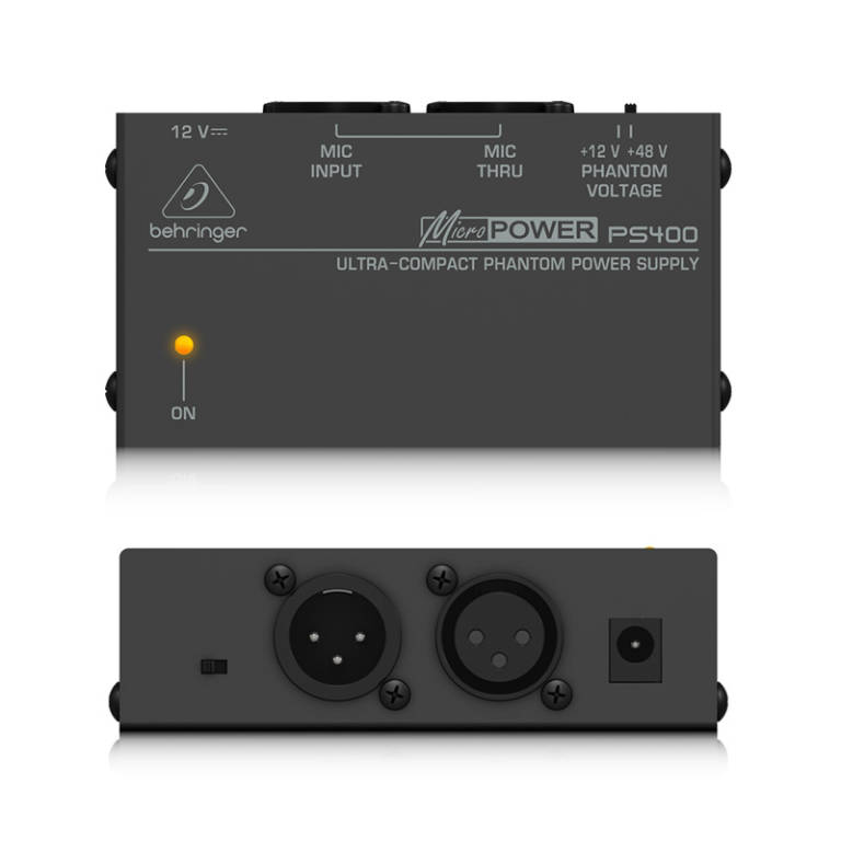 Behringer MicroPower PS400 Phantom Power Supply - Sweet Muzic Pro Audio
