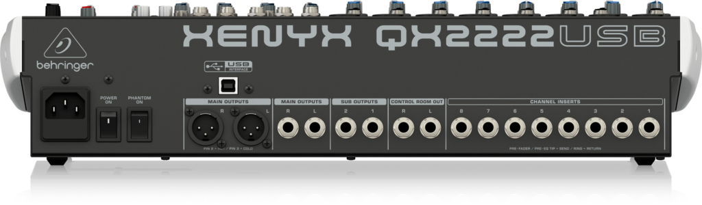 Behringer Xenyx QX2222USB Mixer with USB and Effects - Sweet Muzic Pro ...