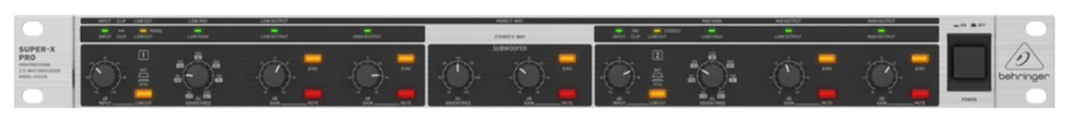 Behringer Super-X Pro CX2310 V2 Multi-channel Crossover with Subwoofer ...